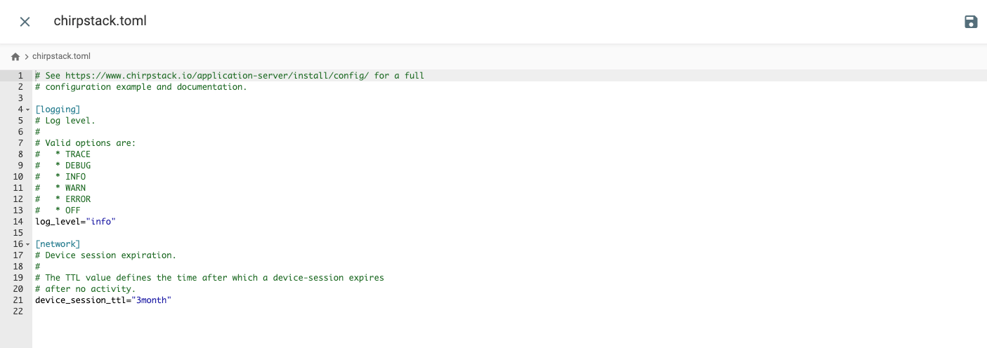 Chirpstack Specific Configuration Veea Support 1798
