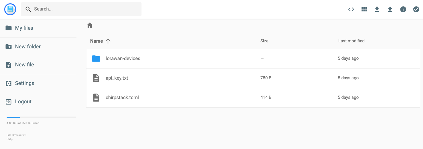 Chirpstack Specific Configuration Veea Support